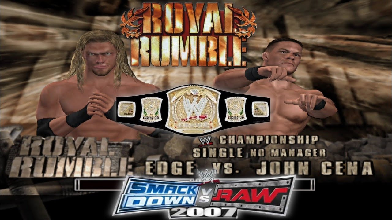 WWE John Cena vs Edge Championship match Royal Rumble 2006 | SmackDown ...