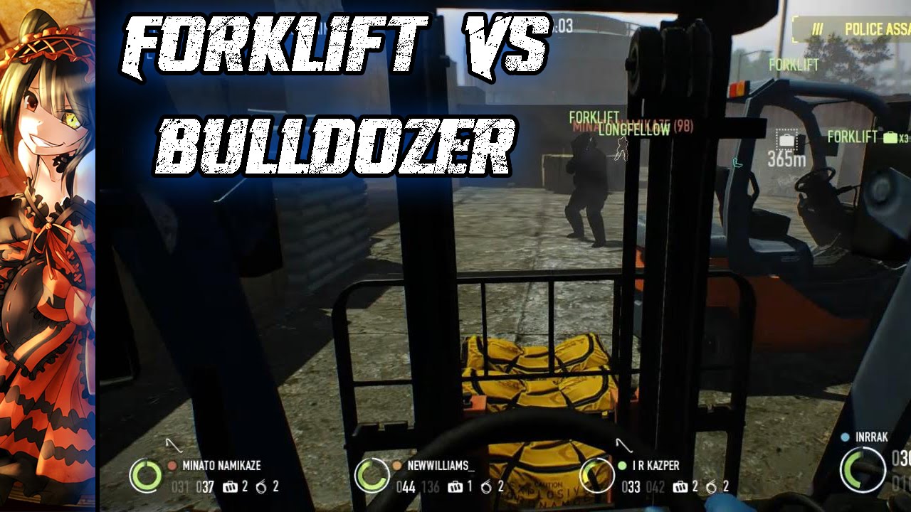 PAYDAY 2: Forklift Vs Bulldozer - YouTube
