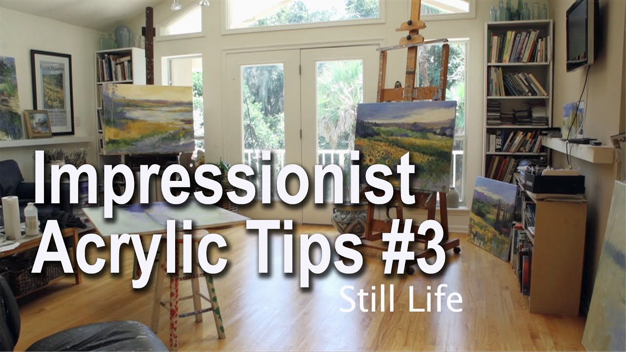 Ellen Diamond Acrylic Painting Tips #3: Still Life - YouTube