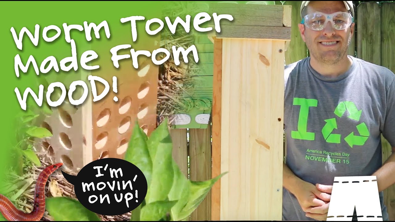 How To Make A Worm Tower From Wood - YouTube