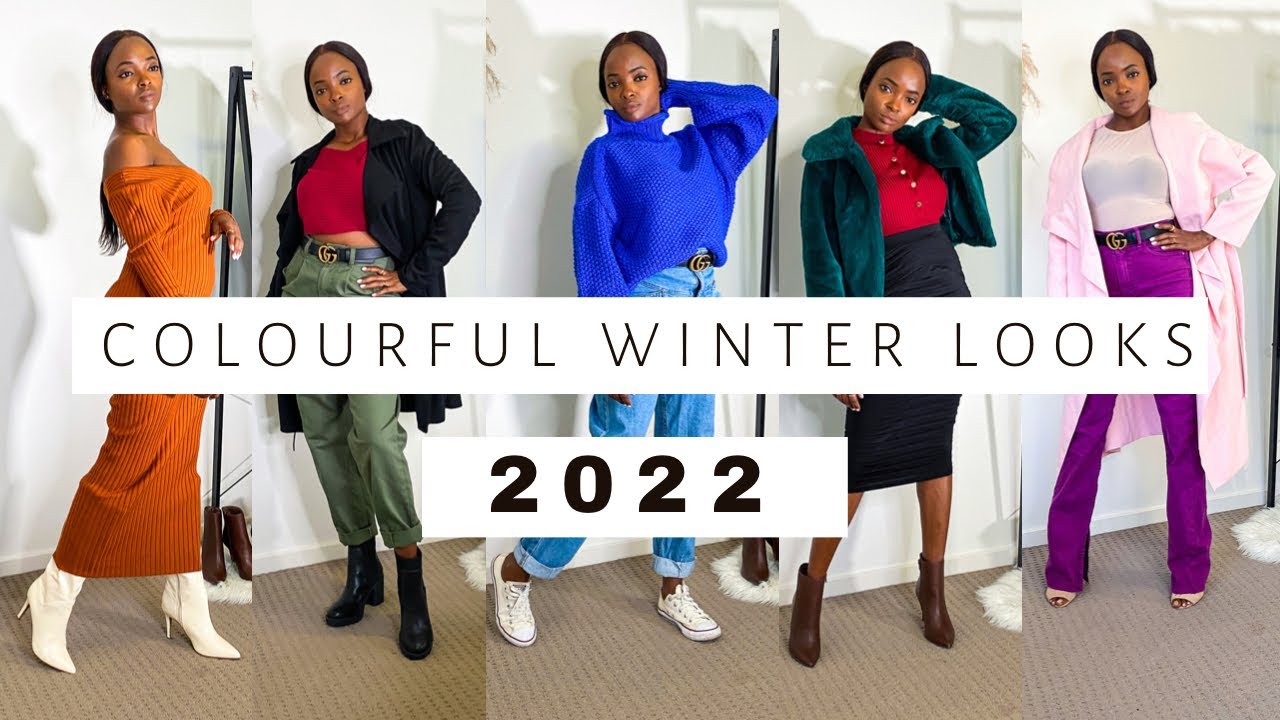 Add colour to winter looks- Colourful winter looks - YouTube