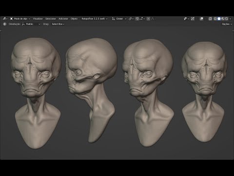 sculpt alien blender tutorial ( portugues Brazil) - YouTube