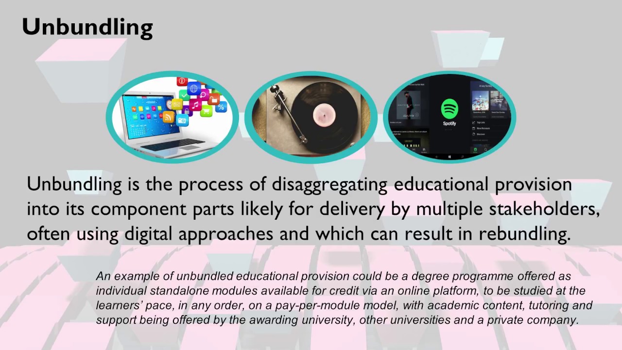 Critical perspectives on unbundling and rebundling higher... [18-97 ...