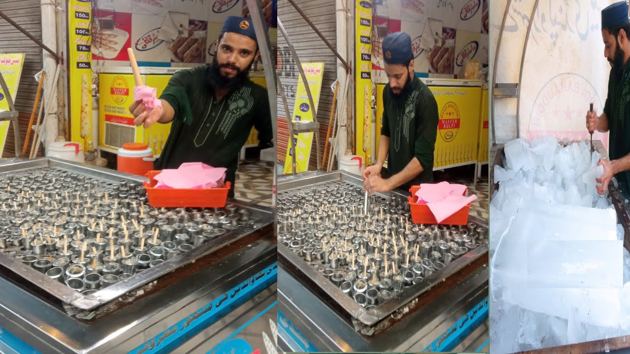 Extreme Level Ice Cream Making of Pakistan कुल्फी जमाने की 450 साल ...