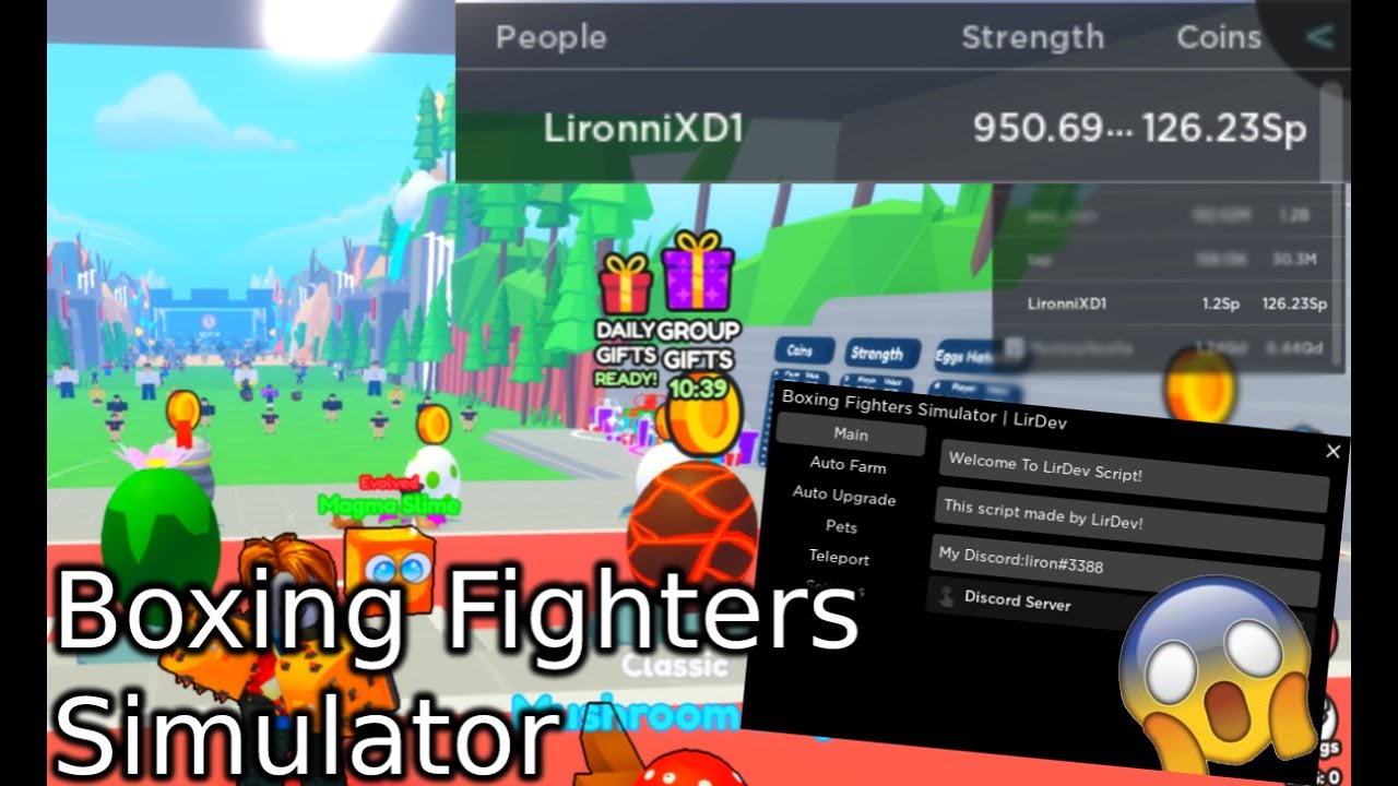 Boxing Fighters Simulator Script - Auto Farm, Teleport Gui & More ...