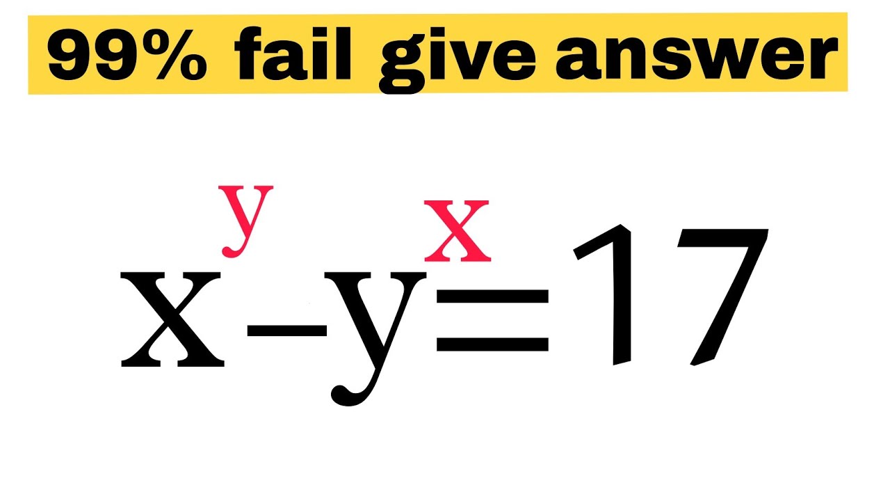 Math Olympiad | How to solve"x"&"y" in this problem #matheolympiad ...