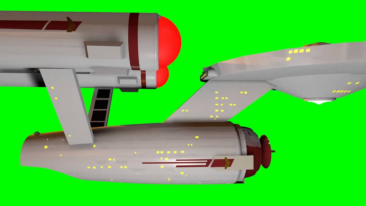 star trek enterprise ncc-1700 3D model animation s01r04 green screen ...
