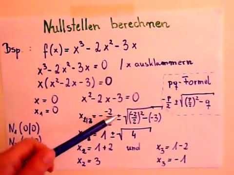 Nullstellen berechnen: Funktionen 3. Grades - YouTube
