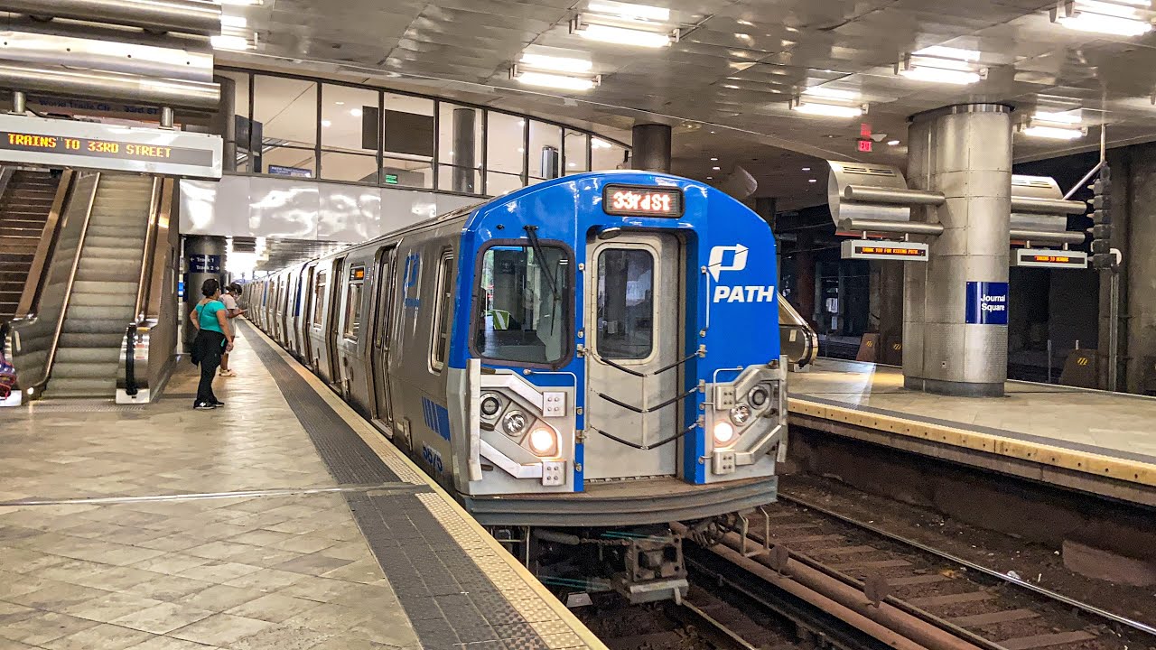 PATH PA5 33rd Street Train at Journal Square - YouTube