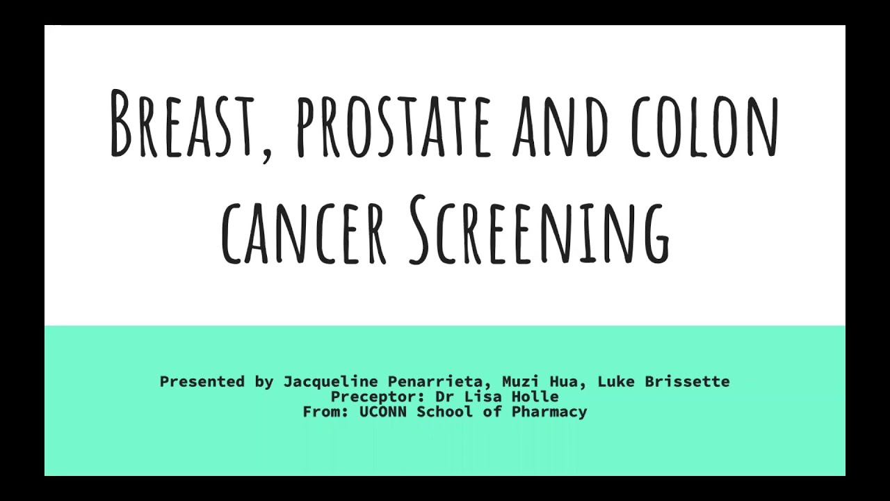 Breast, Prostate, and Colon Cancer Screening - UConn Student Health ...