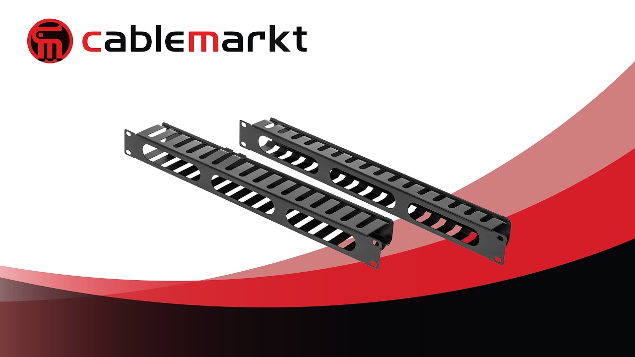 Panel guía de cables para armario rack 19” negro de 1U - distribuido ...