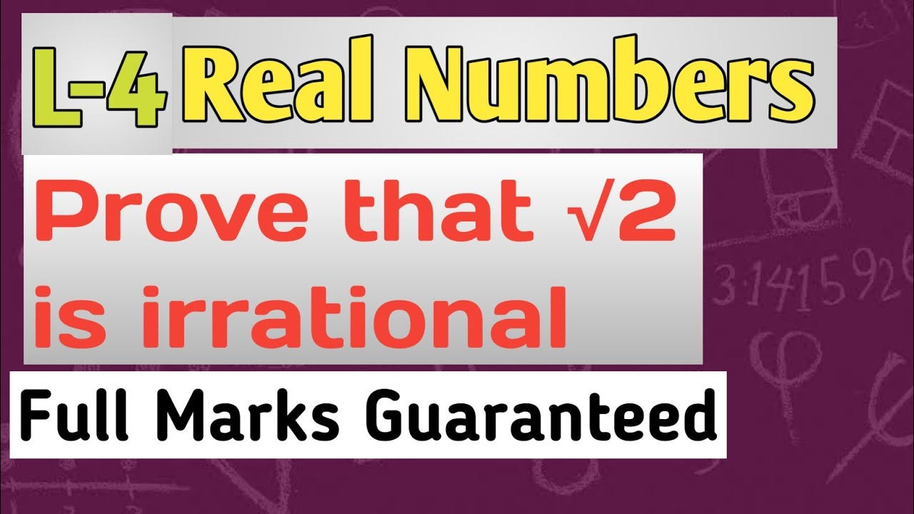 Proof of Irrationality | Real Number Class 10 NCERT CBSE board ...