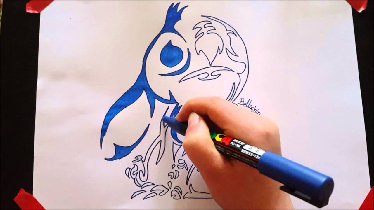 Speed Painting Stitch en Tribal - YouTube