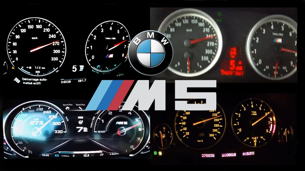BMW M5 Acceleration Battle 0-100 & 0-250 - YouTube