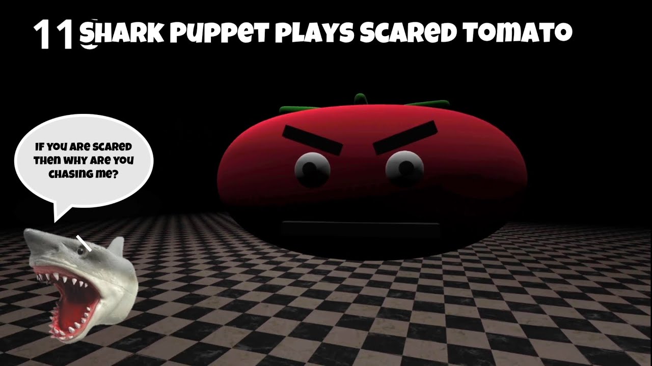 SB Movie: Shark Puppet plays Scared Tomato! - YouTube