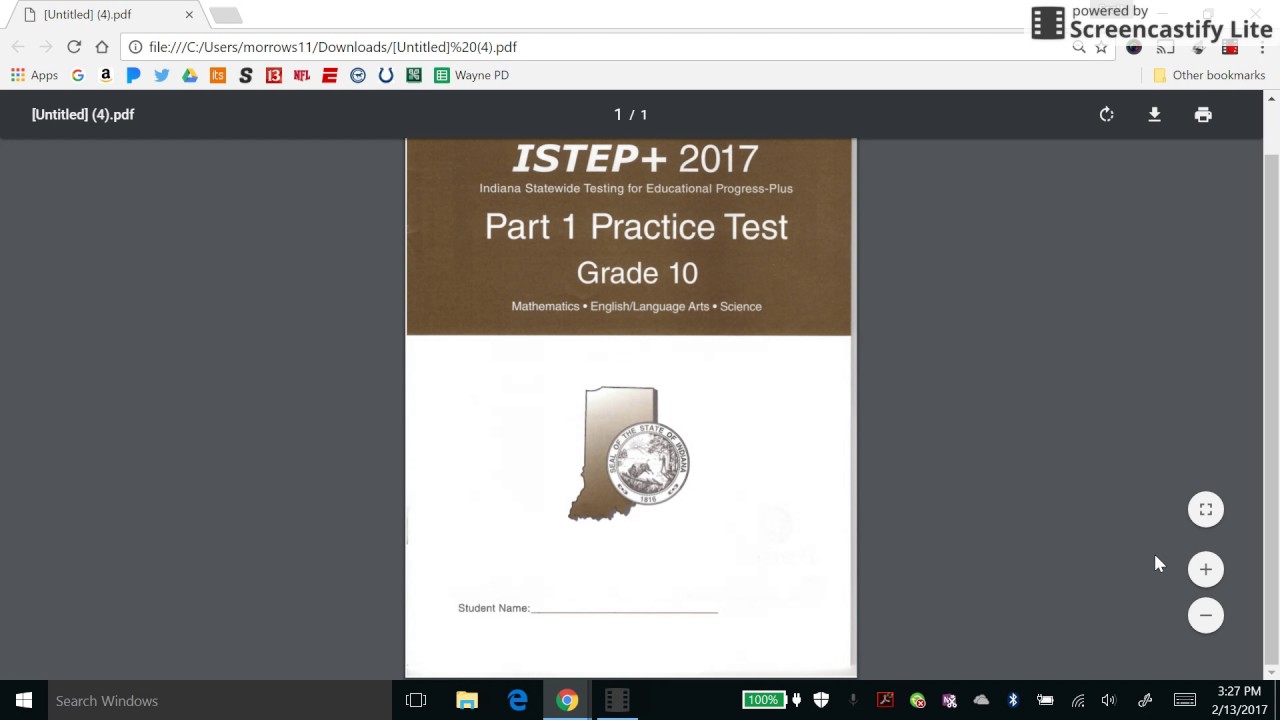 ISTEP+2017 Practice Test Directions 2 - YouTube