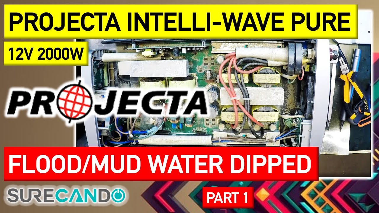 Projecta 12V 2000W Intelli-Wave Pure Sine Wave Inverter Flood mud water ...