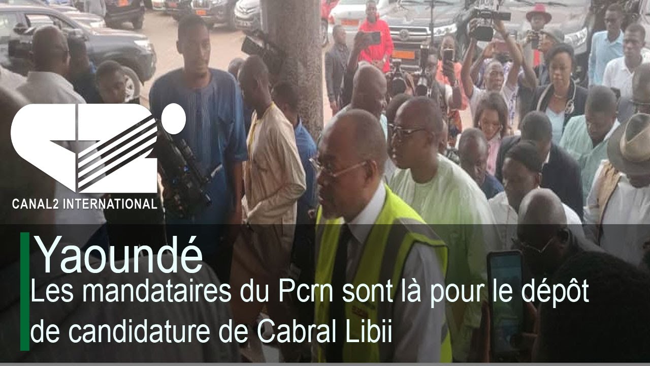 Yaoundé : Les mandataires du Pcrn sont là pour le dépôt de candidature de Cabral Libii - YouTube