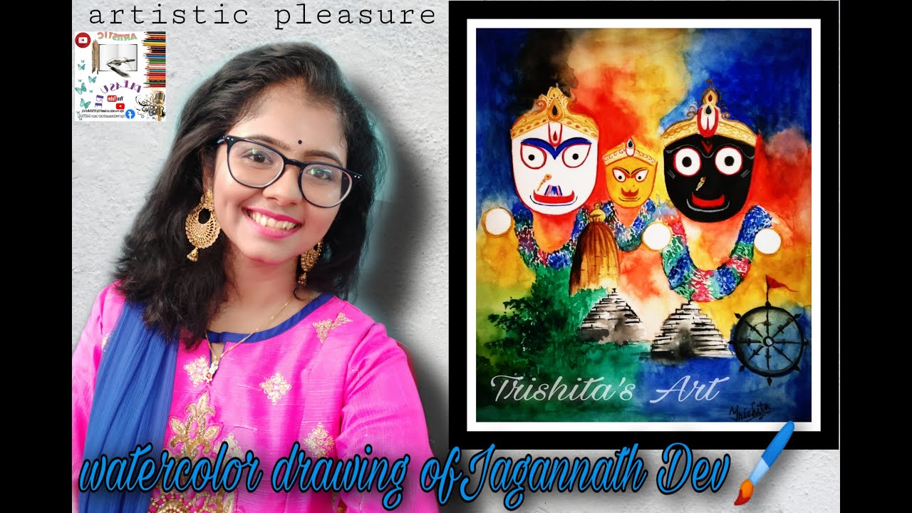 How to draw Jagannath Dev with watercolor? - YouTube