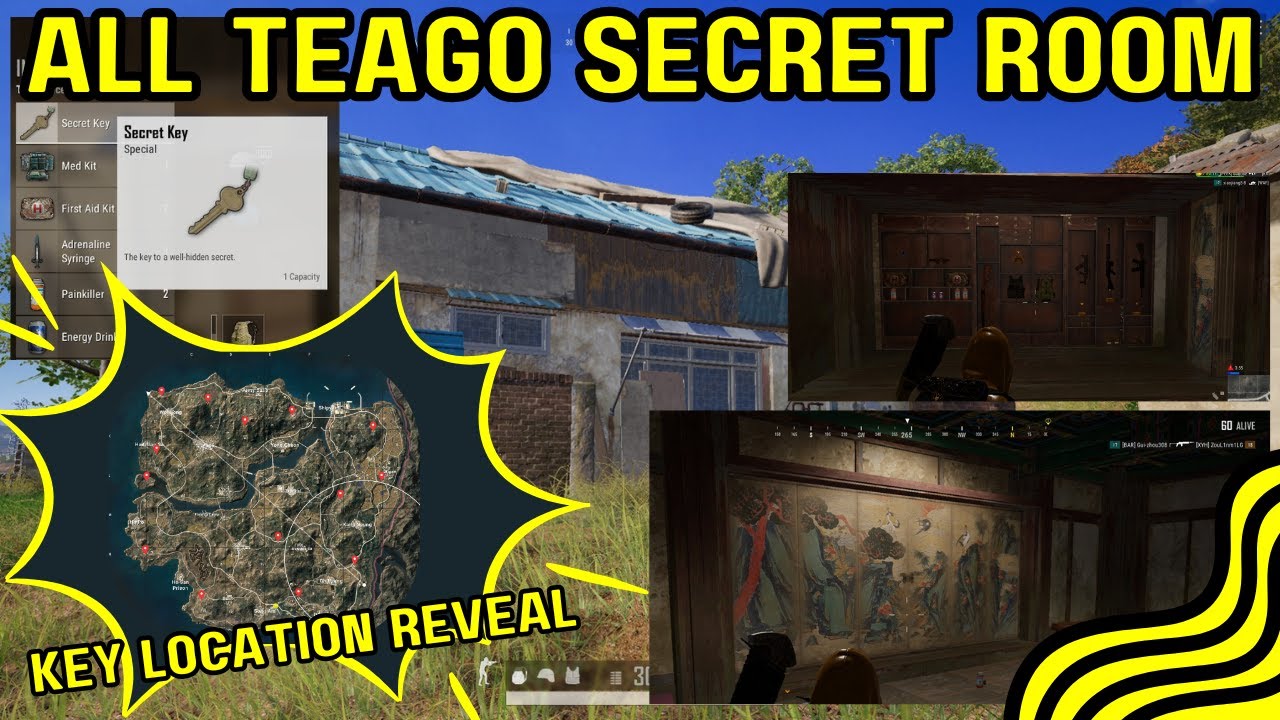 PUBG 2025| Secret Room Key Location | Map Teago - YouTube