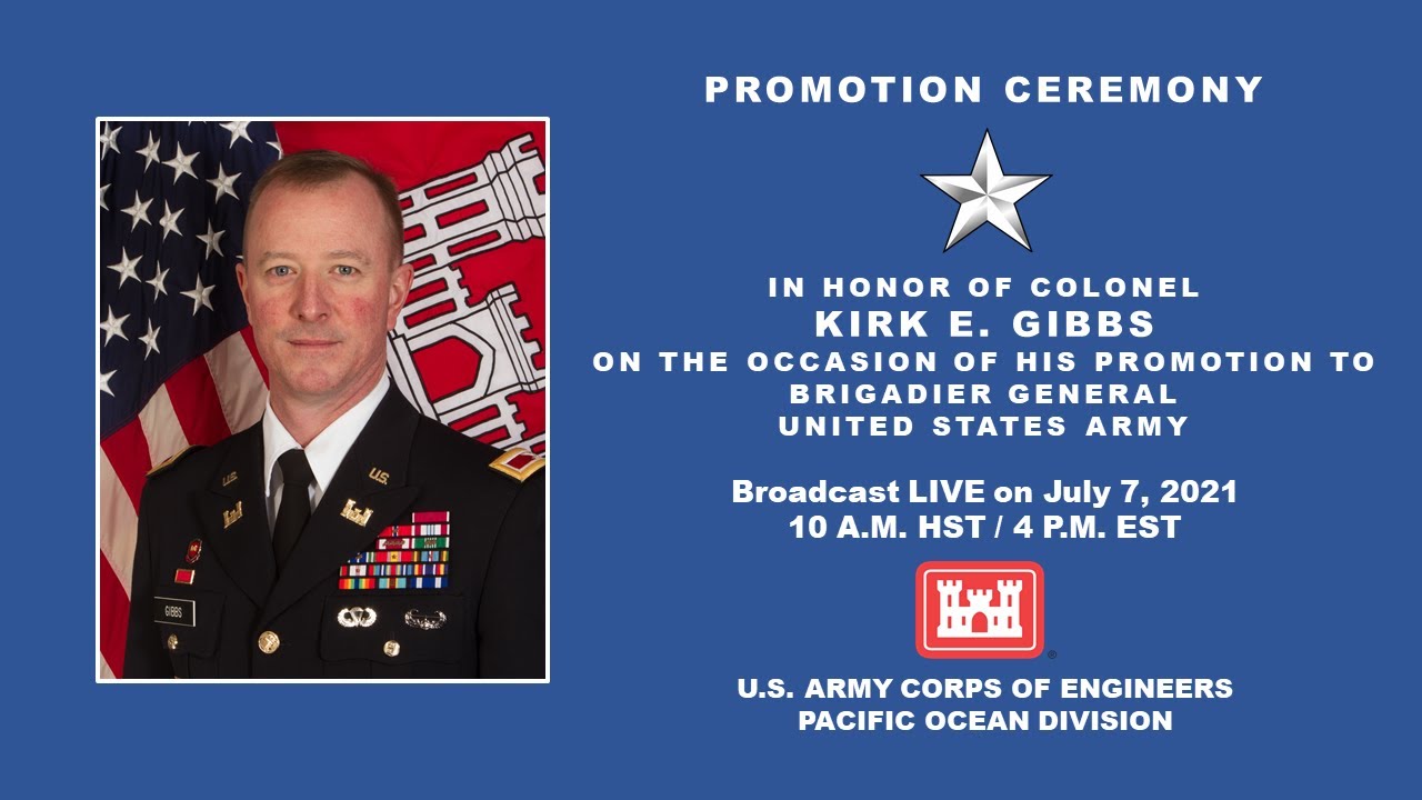 Col. Kirk E. Gibbs Promotion Ceremony to Brig. Gen. - YouTube