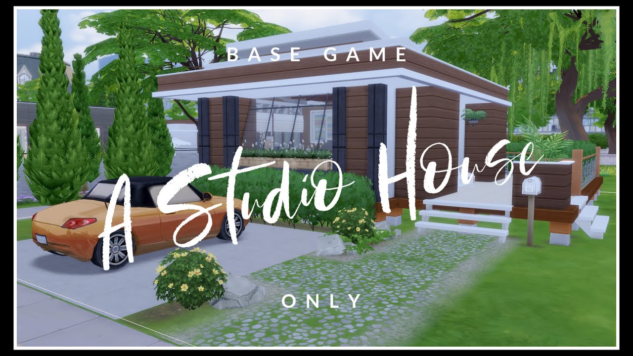 Studio House | BASE GAME ONLY | SIMS 4 | STOP MOTION BUILD | NO CC ...