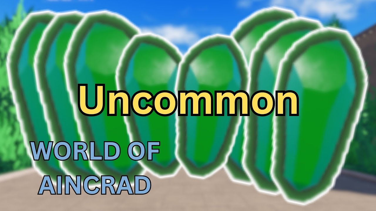 How To Get Uncommon Gems | Roblox World of Aincrad - YouTube