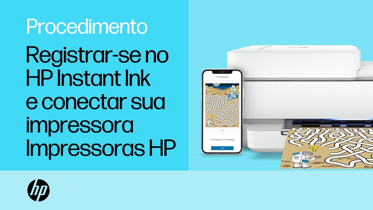 Como se registrar no HP Instant Ink e conectar sua impressora ...