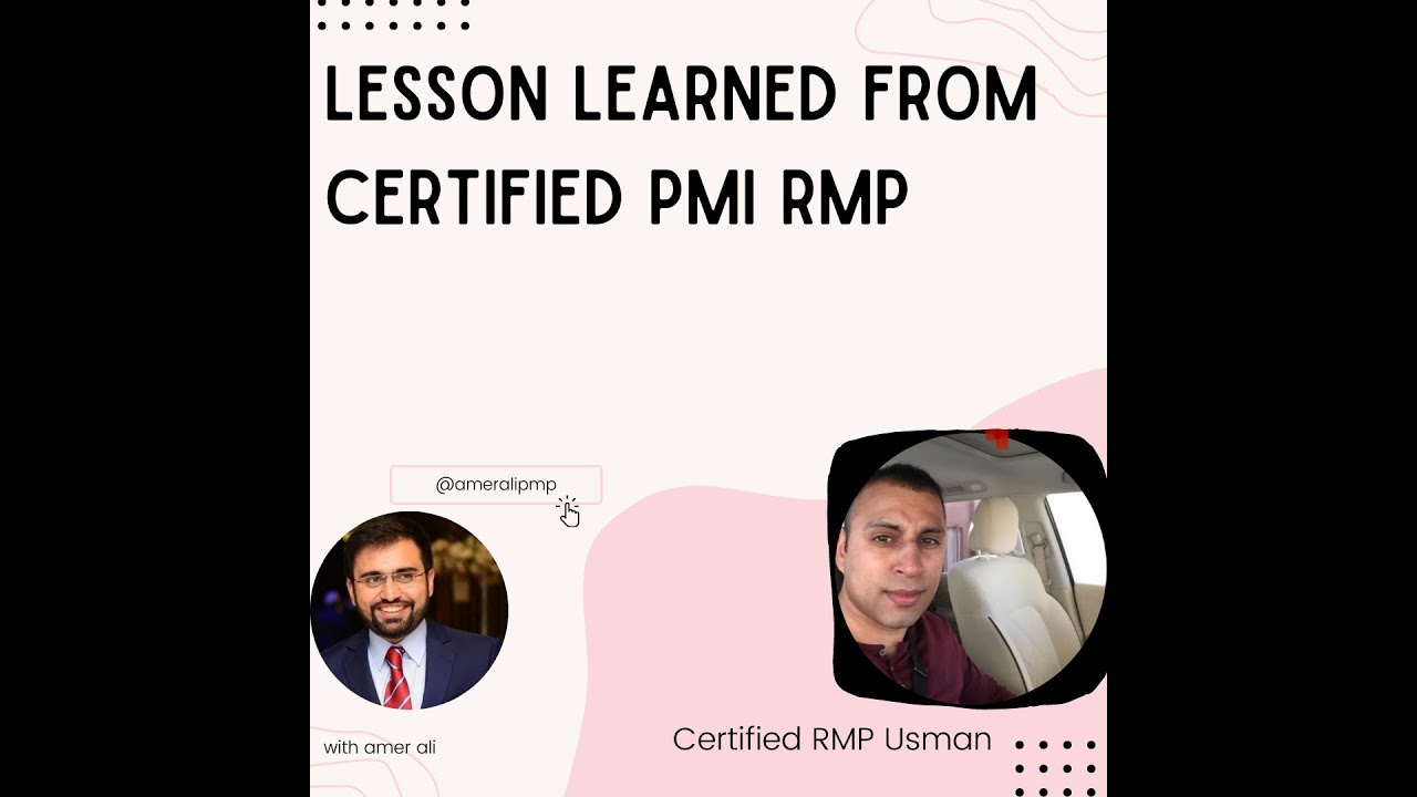 PMI Risk Management Professional: Lesson Learned from a Certified Risk ...