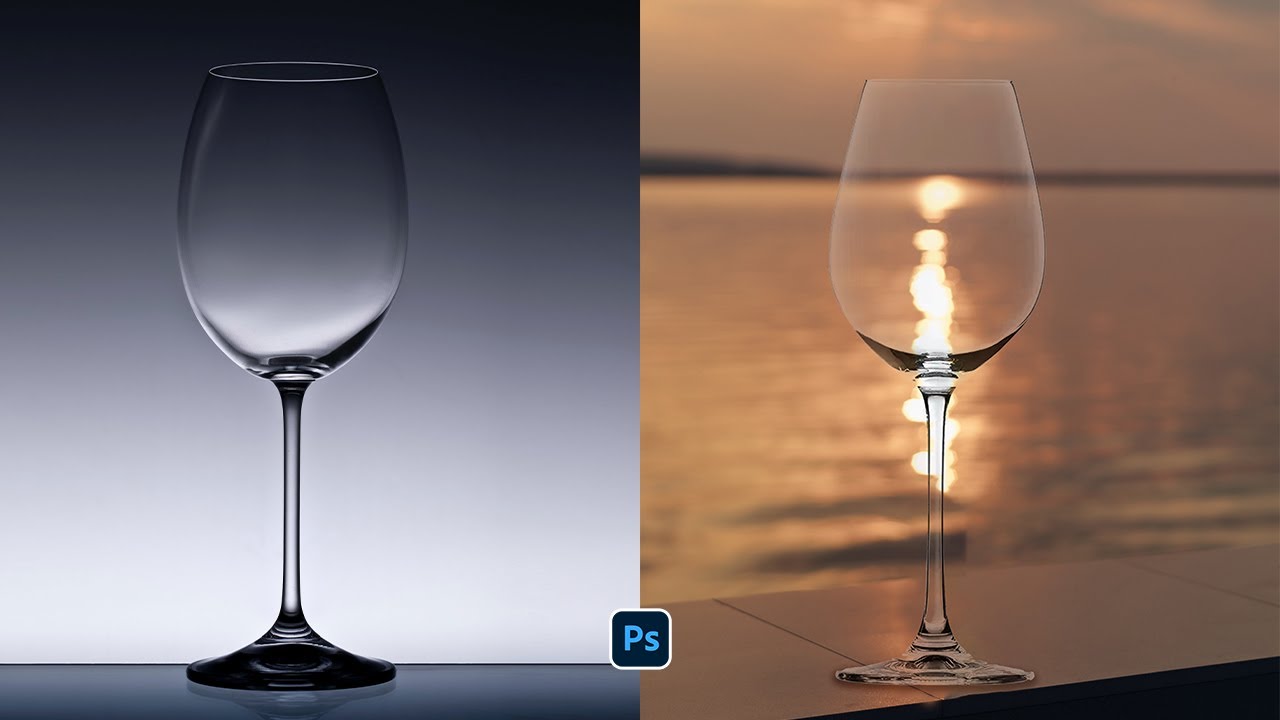 How to Easily cut out Glass and Transparent Object in photoshop - YouTube