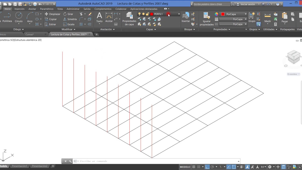 Perfiles en AutoCAD - YouTube