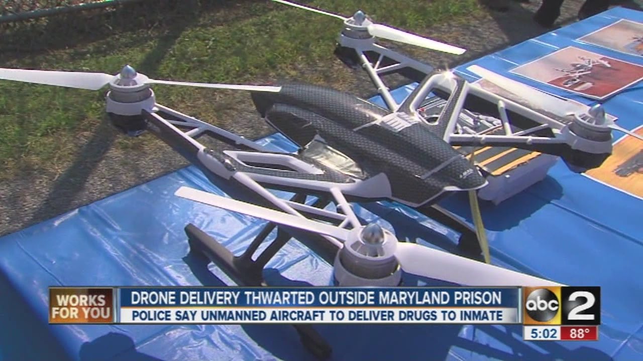 Prison officials intercept delivery of contraband by drone - YouTube