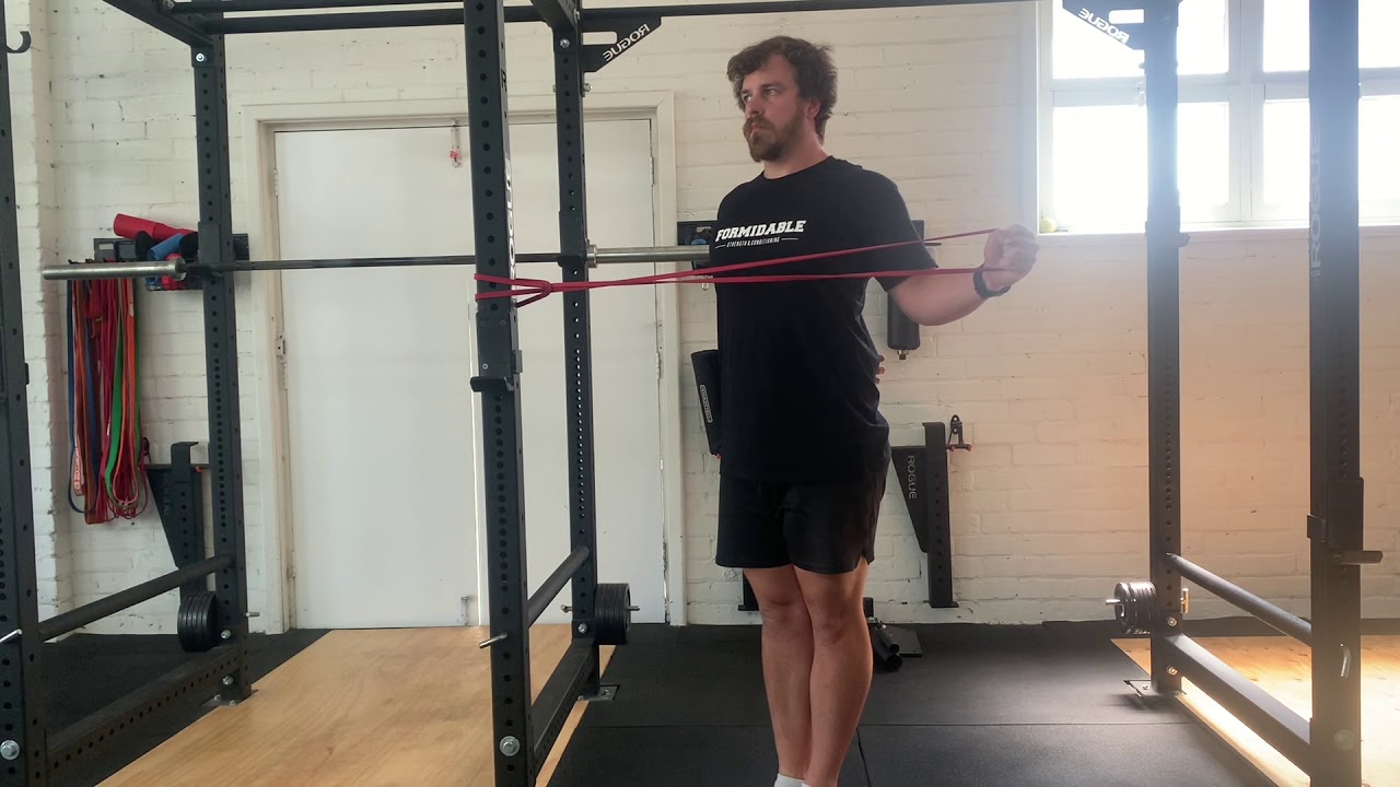 Band external rotation holds - YouTube