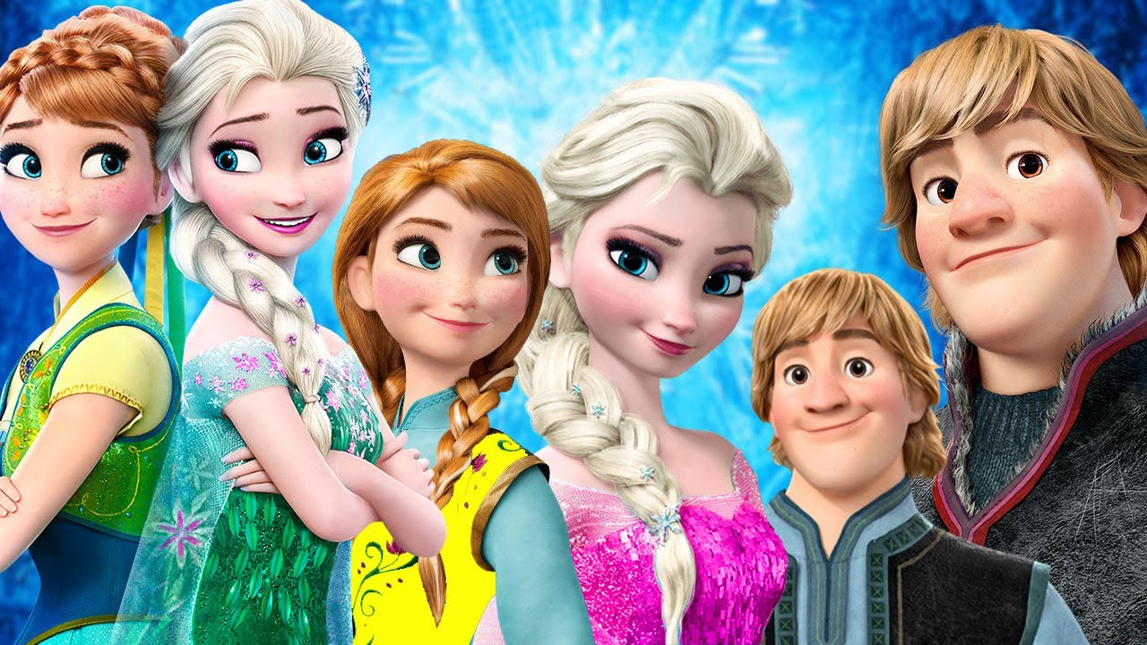 Frozen Disney Elsa Anna Bicycle Finger Family Song 3D Animation Finger ...