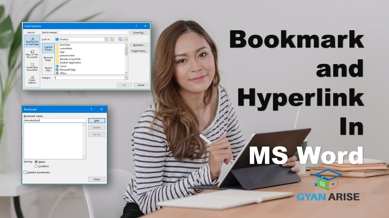How to use Hyperlink & Bookmark MS Word in Hindi | Gyan Arise - YouTube
