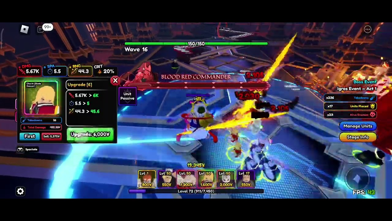 Anime Vanguards | Solo Boss Event "Igris Commander" ( Mythic team easy ...