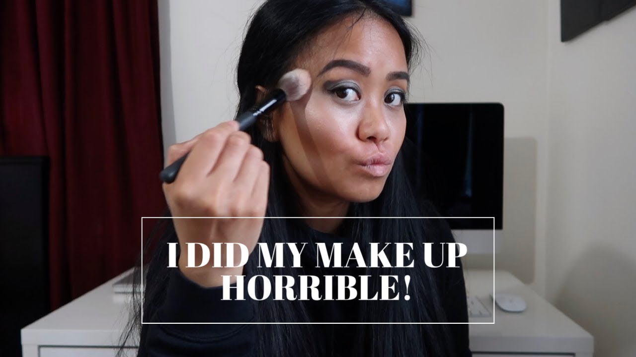 I DID MY MAKE UP HORRIBLE + REACTIONS || - YouTube