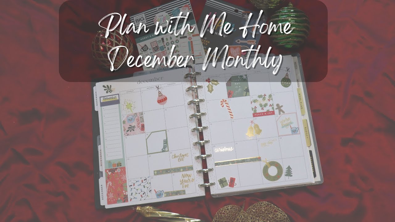 Plan With Me Home December Monthly - YouTube