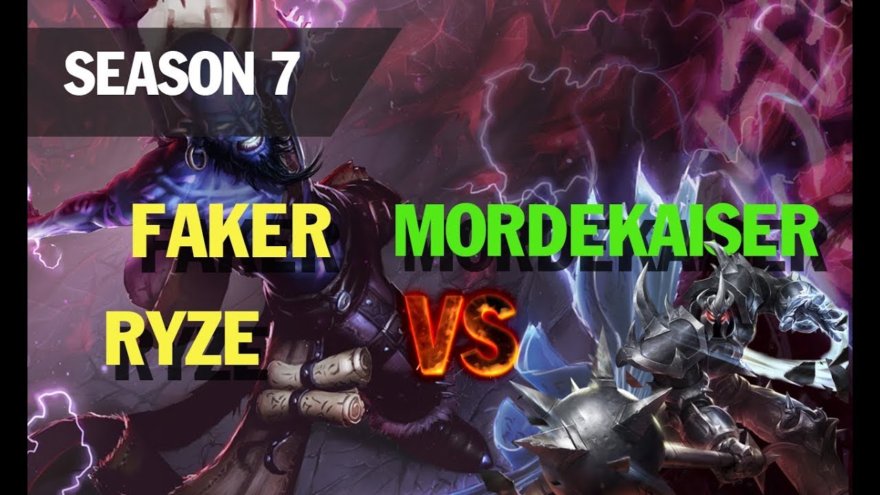 Season 7 FAKER plays RYZE vs MORDEKAISER l LOL League of legends - YouTube