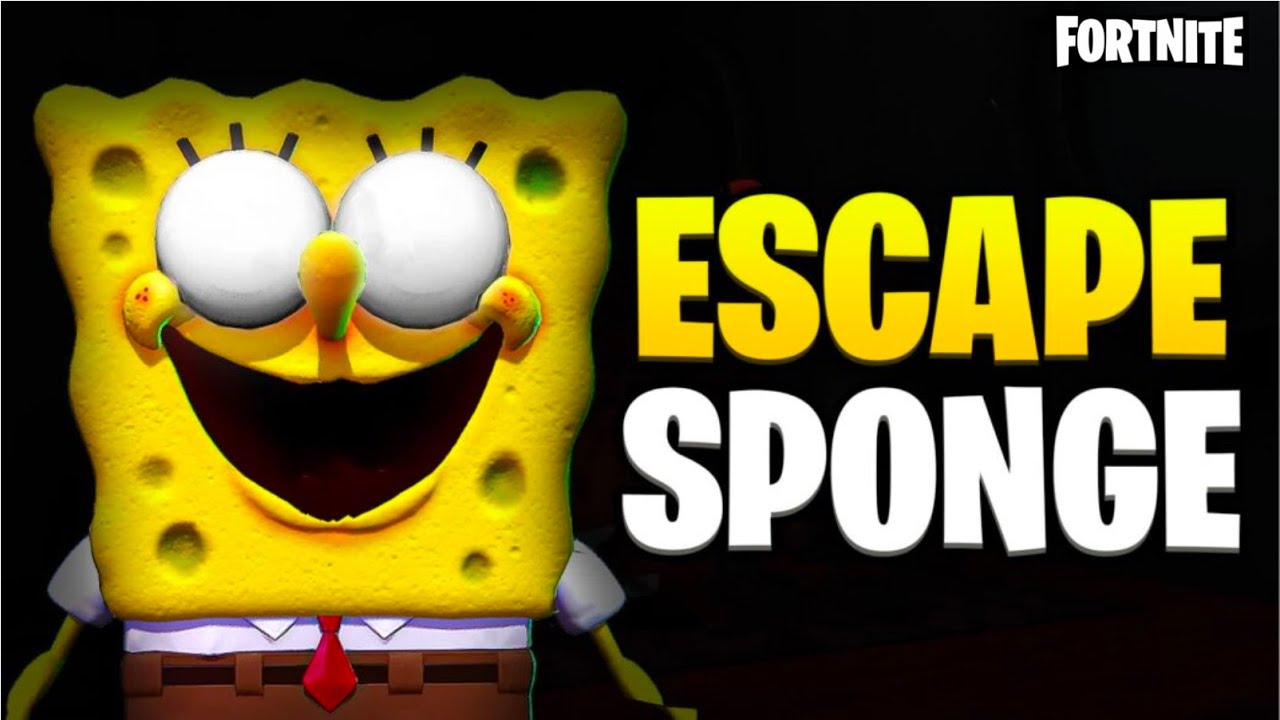 ESCAPE SPONGE FORTNITE MAP HORROR - (HOW TO COMPLETE ESCAPE SPONGE ...