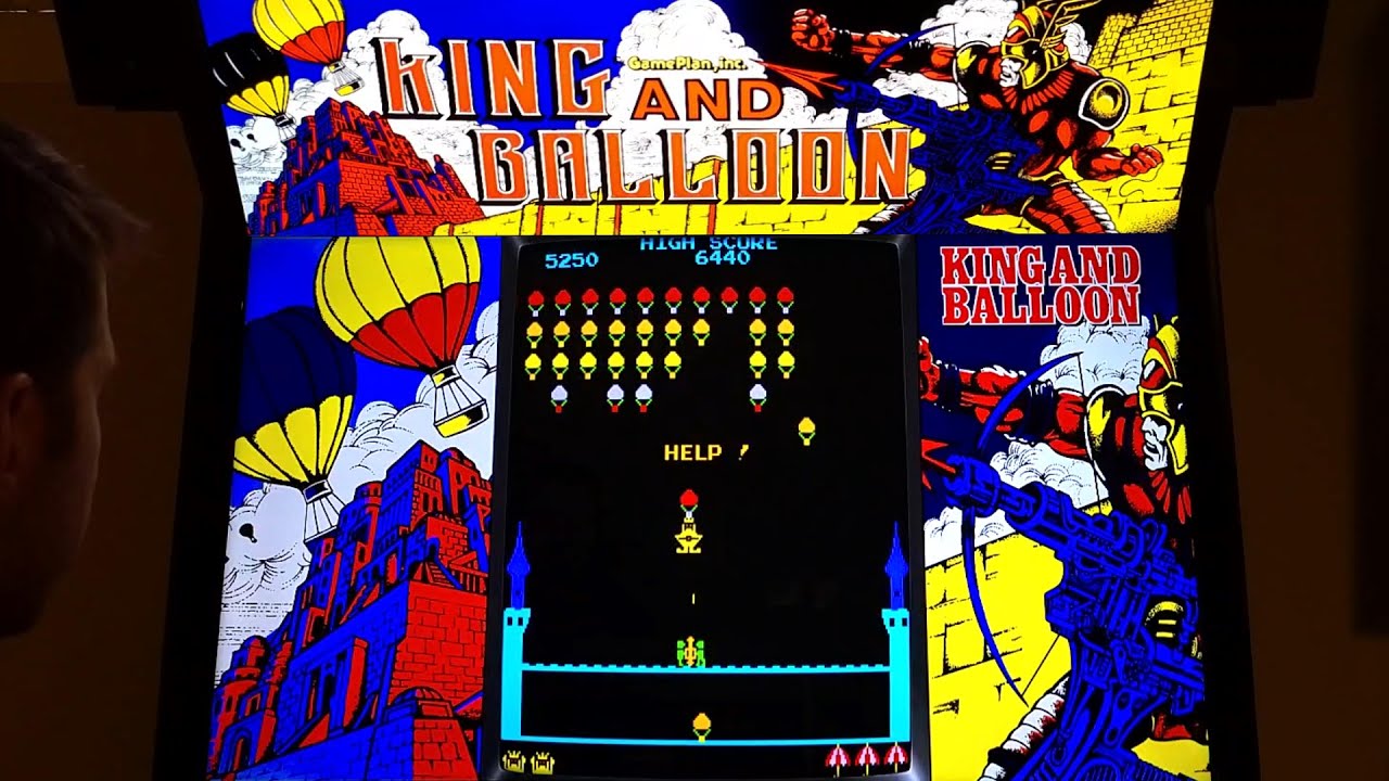 King and Balloon Arcade Cabinet MAME Gameplay w/ Hypermarquee - YouTube