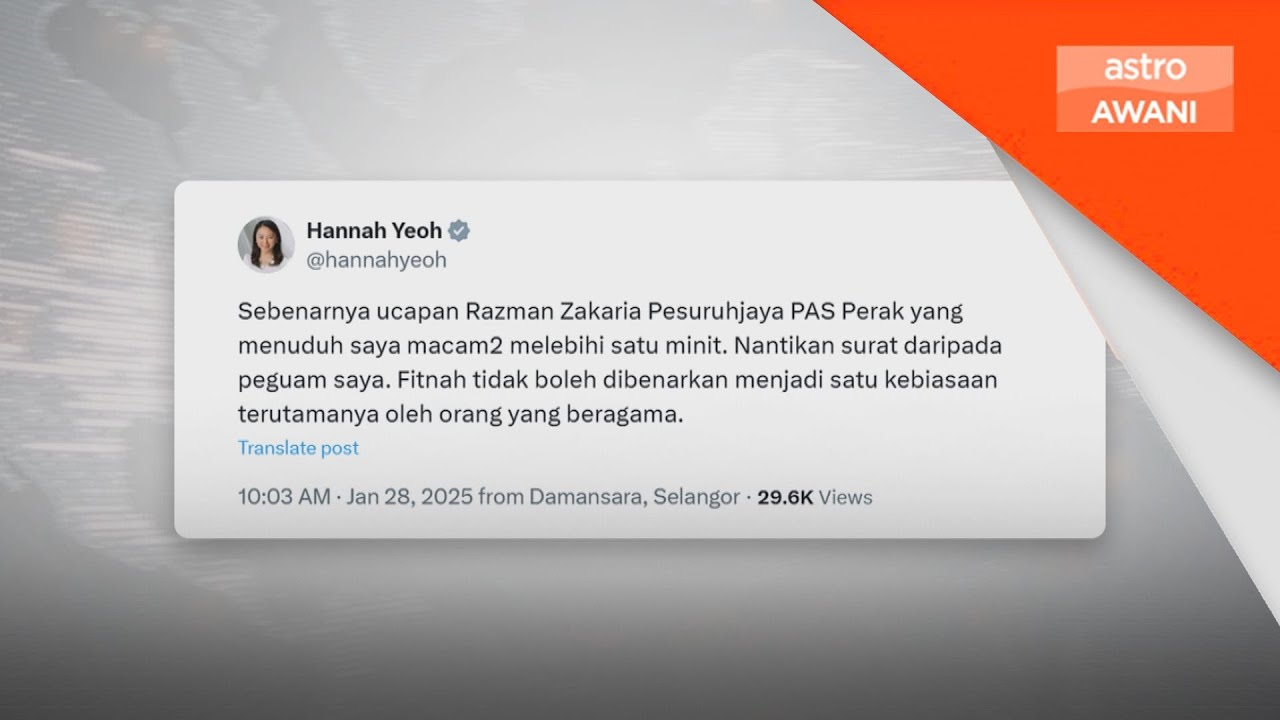 Hannah Yeoh akan saman Razman Zakaria - YouTube