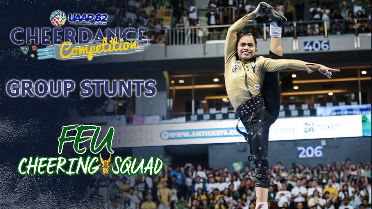 FEU Cheering Squad Group Stunts | UAAP 82 CDC - YouTube