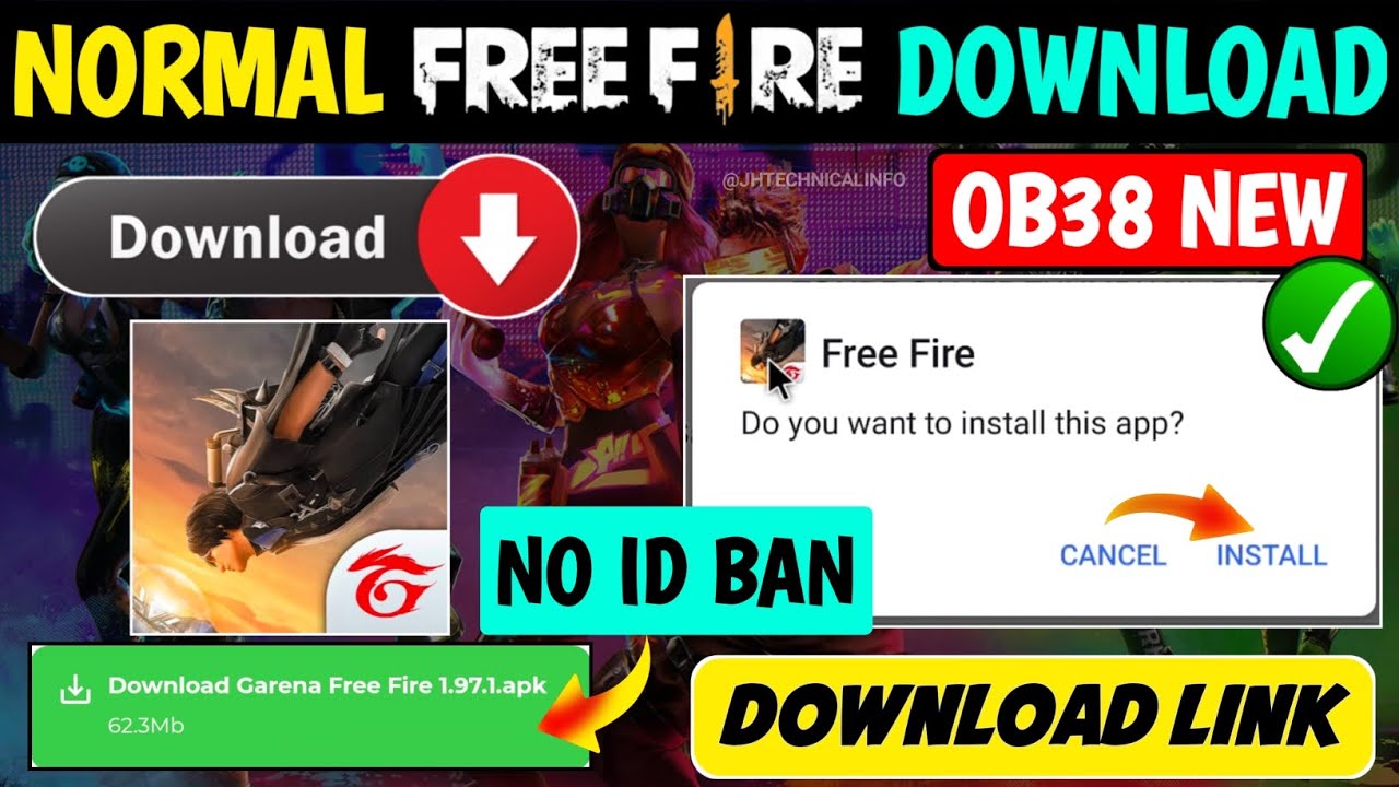 HOW TO DOWNLOAD FREE FIRE || NORMAL FREE FIRE DOWNLOAD LINK || FREE ...
