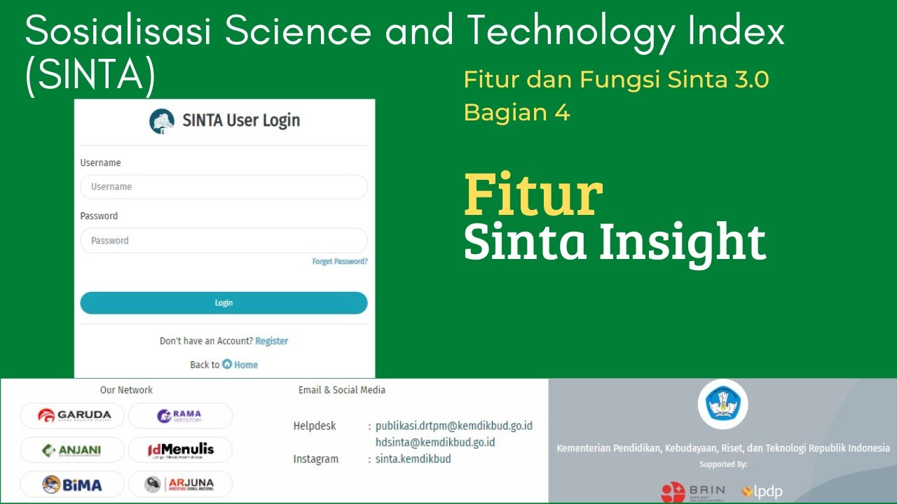 Fitur dan Fungsi Sinta 3.0 - Bagian 4 - Sinta Insight - YouTube