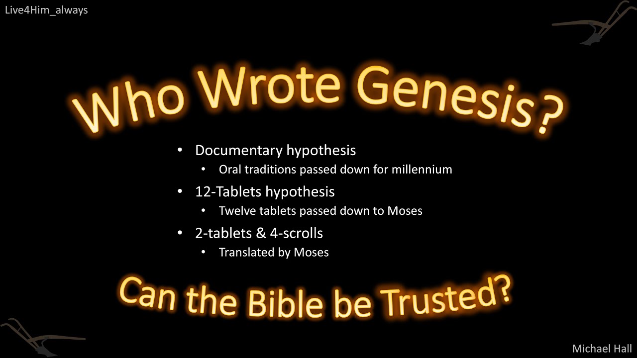 Bible: Who Wrote Genesis? - YouTube