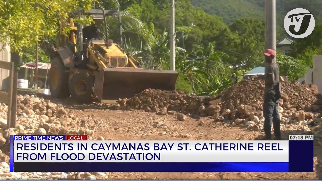 Residents in Caymanas Bay St. Catherine Reel from Flood Devastation ...