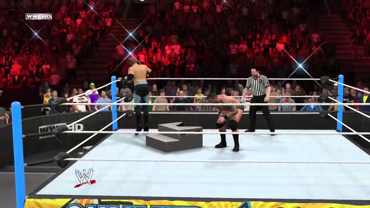 WWE 2K15 - One more match showcase RKO on the steel steps - YouTube