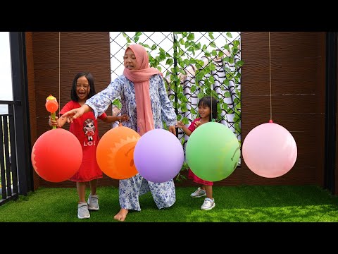 Surprise Harta Karun Di Dalam Balon -  Finger Family Song Learn Color with Balloon