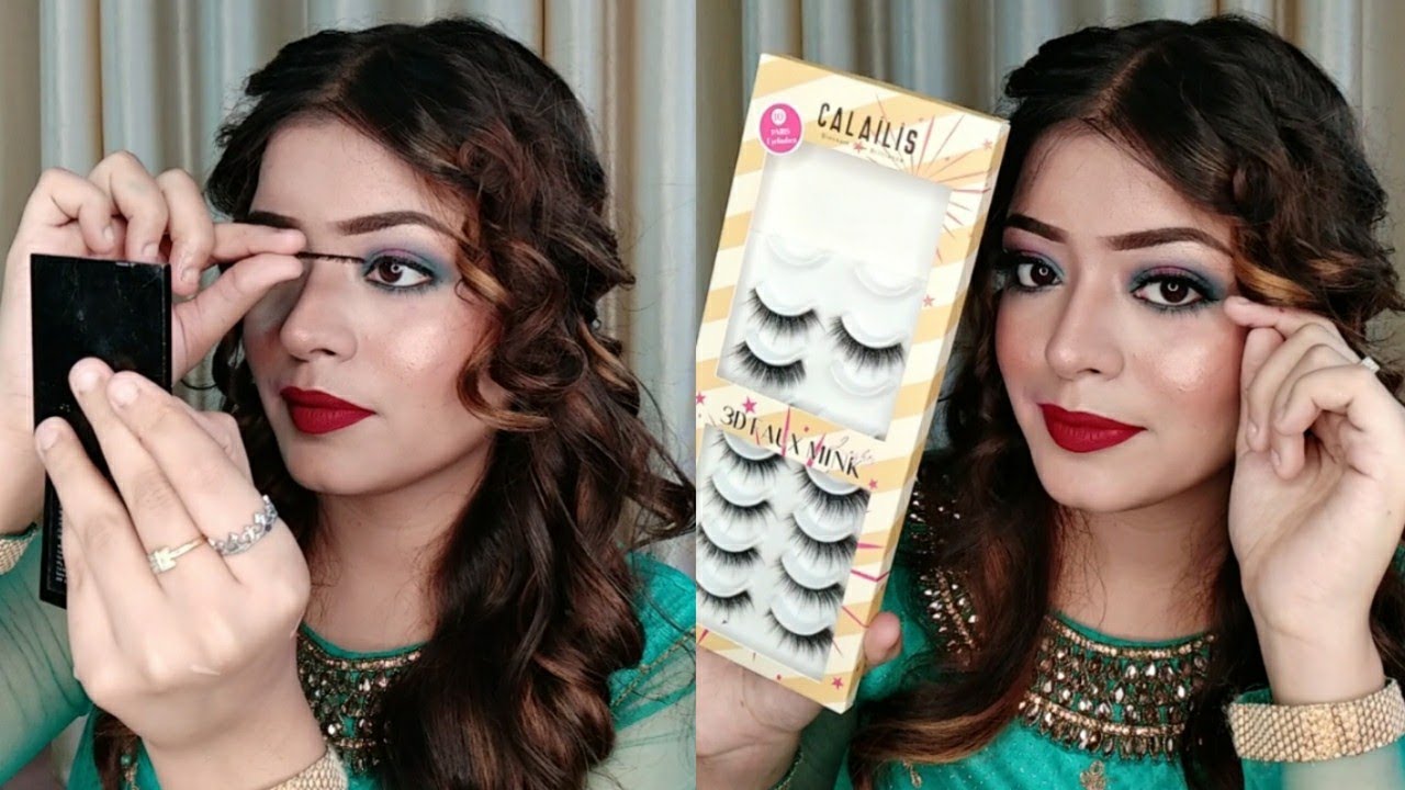 How To Apply Eyelashes Right Way 🌹 - YouTube